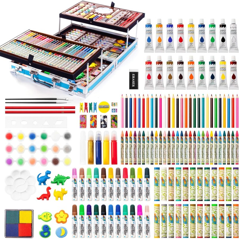 Set de arte para niños, paquete de 170 unidades