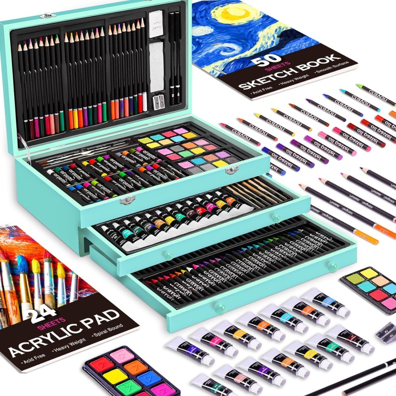 Suministros de arte, paquete de 175 piezas de arte de lujo