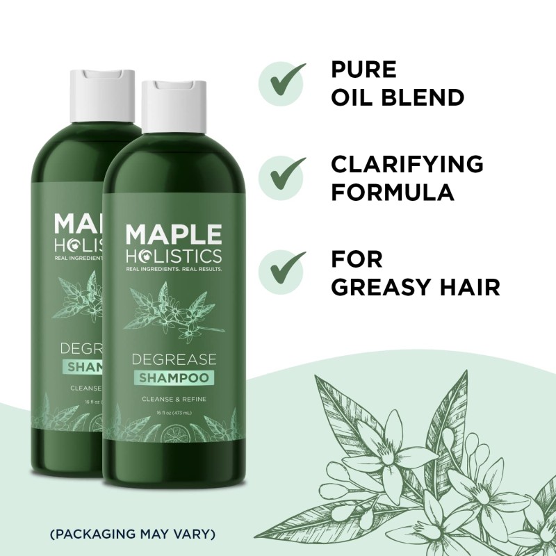 Champú para cabello graso y piel cabelludo graso, tratamiento natural