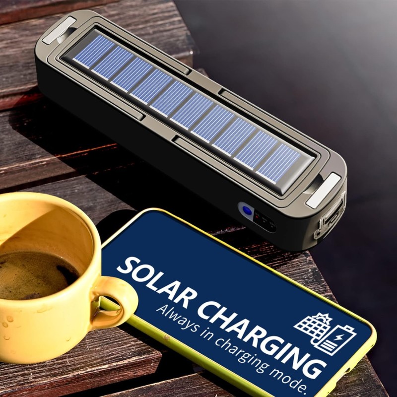 UPFOX Linterna solar recargable para campamento