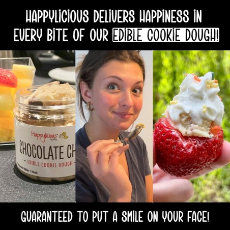 HAPPYLICIOUS Masa de galletas comestible gourmet | Listo para comer